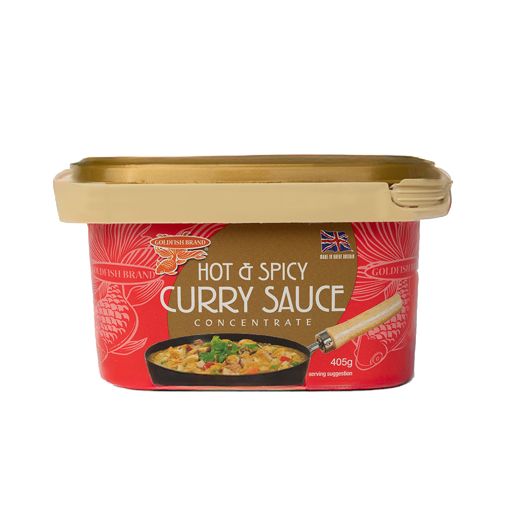 Hot & Spicy Curry Sauce 1 x 405g – goldfishsauces.co.uk